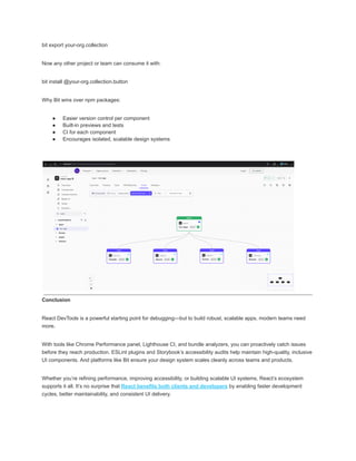 React DevTools Guide Part 1: Boost Performance, Accessibility & Bundle Efficiency | PDF