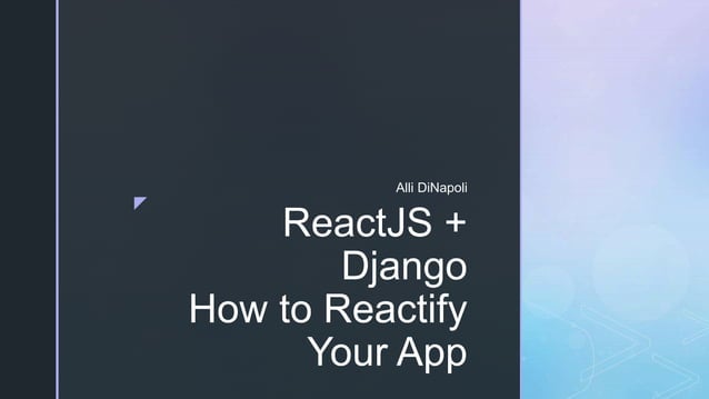 React Django Presentation | PPTX