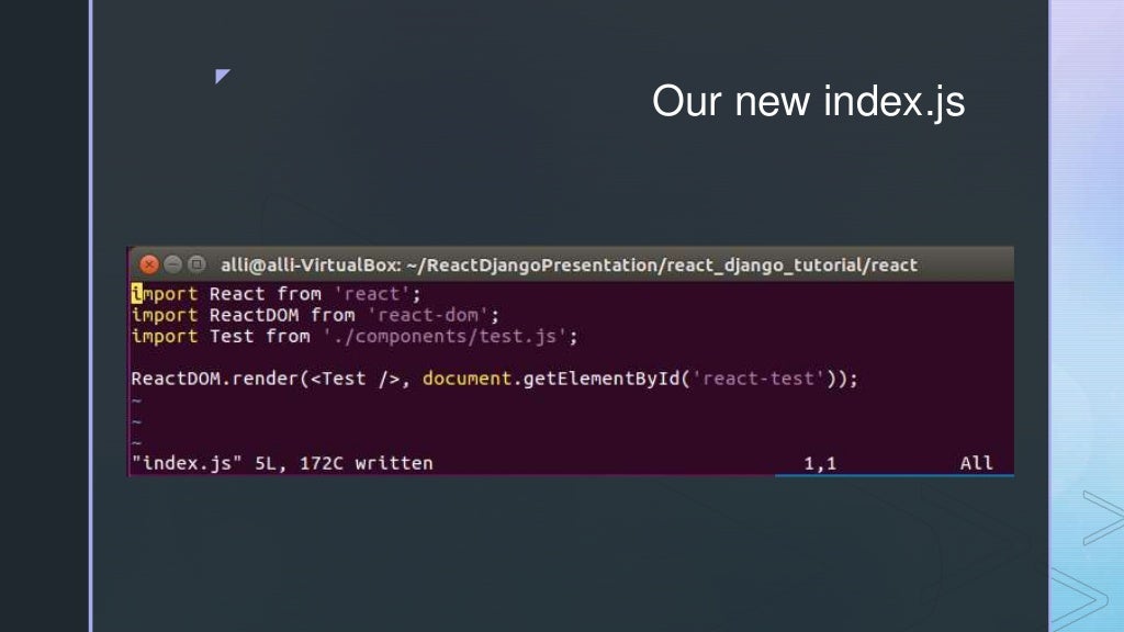 React Django Presentation