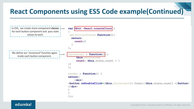 React Es5 To Es6 React Es5 Vs Es6 React Tutorial For Beginners