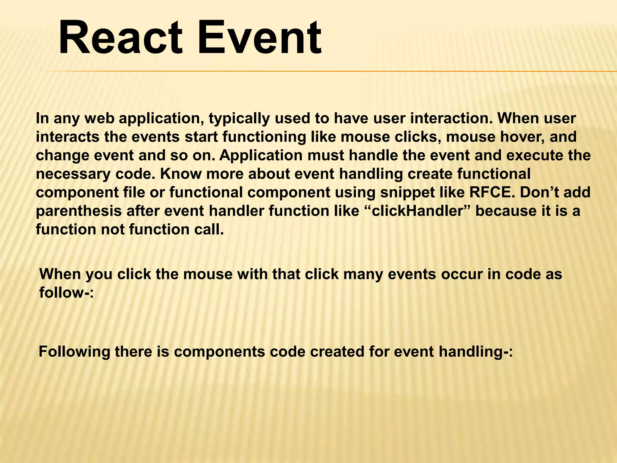 React event | PPTX