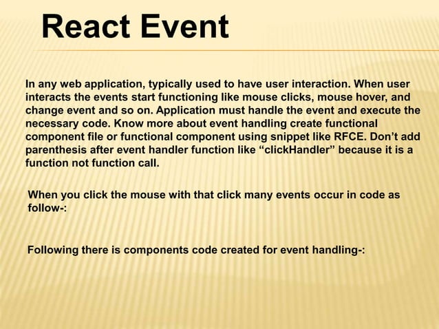 React event | PPTX