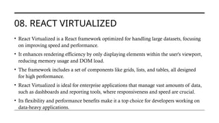 25 Best React Frameworks For Development | PPTX