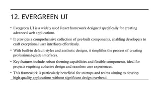 25 Best React Frameworks For Development | PPTX