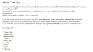 I will develop your frontend in react js | PPT