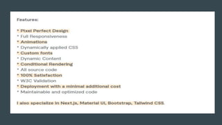 I will develop your frontend in react js | PPT