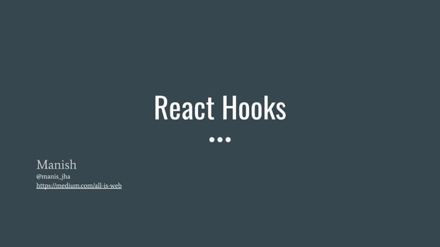 React hooks Webinar slides | PPT