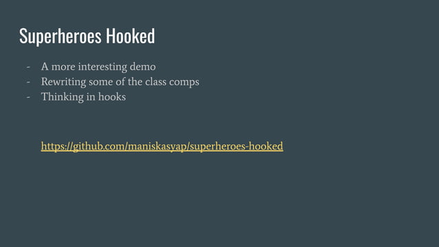 React hooks Webinar slides | PPT