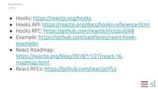 React Hooks | PPTX | Web Development | Internet