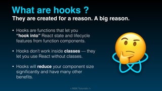 React hooks Episode #1: An introduction. | PPT