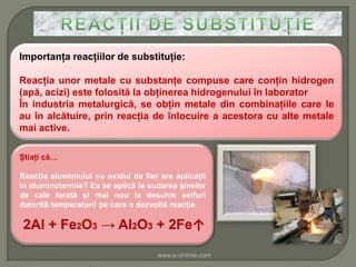 Reactii de substitutie | PPTX