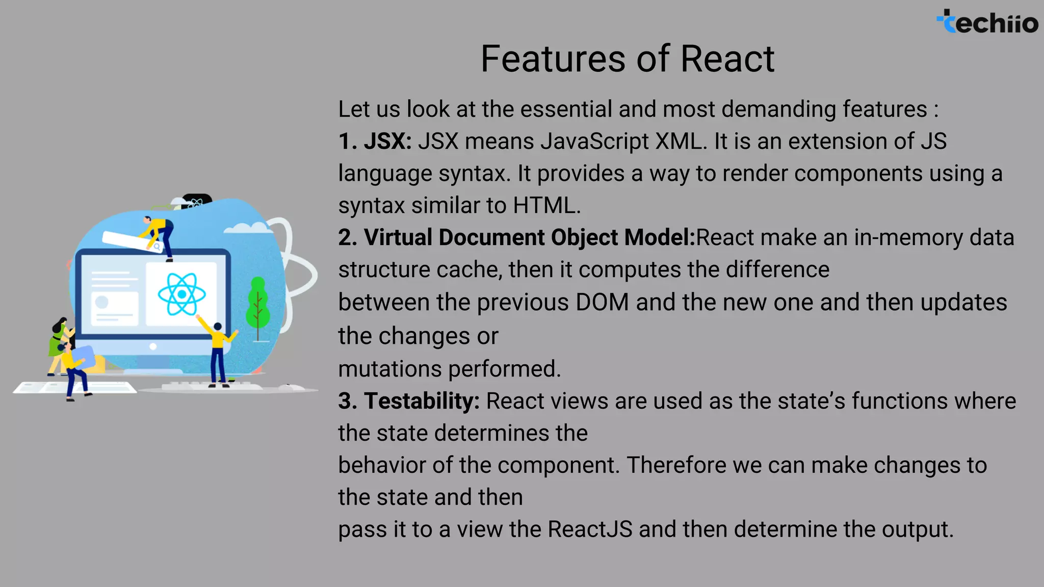 The following features are associated with reacting to lifecycle ...