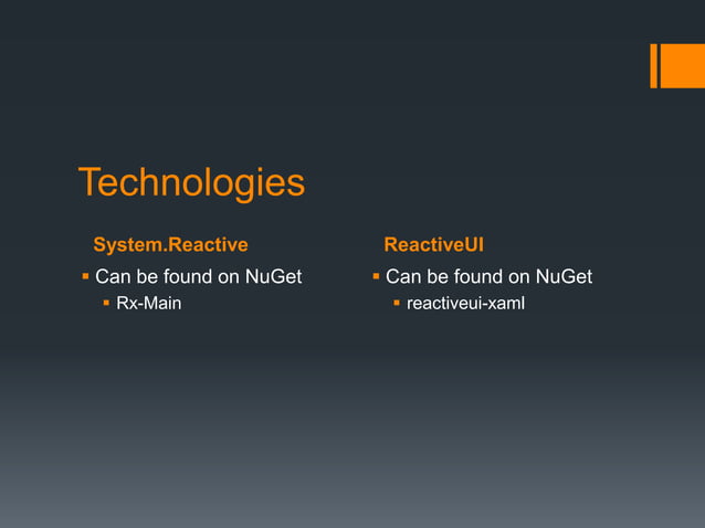 Reacting with ReactiveUI | PPT