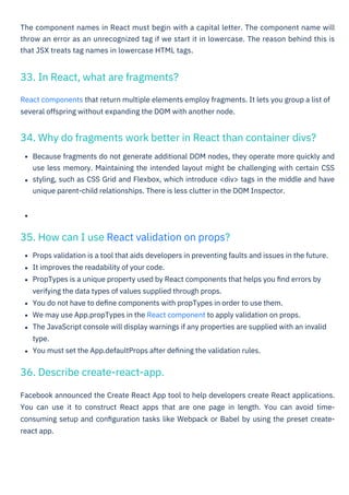 React Interview Question PDF By ScholarHat | PDF