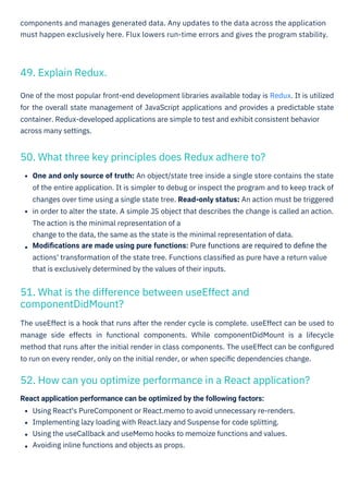 React Interview Question PDF By ScholarHat | PDF