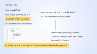 React Interview Questions for Noobs or Juniors | PPT