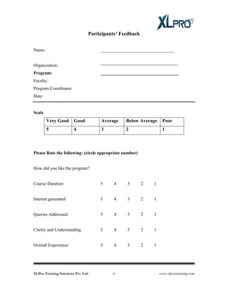 Reaction Feedback Form | PDF