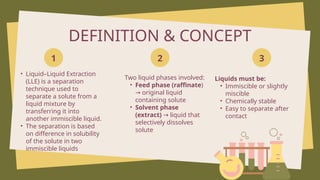 Liquid-Liquid Extraction and types of Extraction Equipments | PPTX