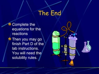 Reaction and equation lab (chemistry) | PPT