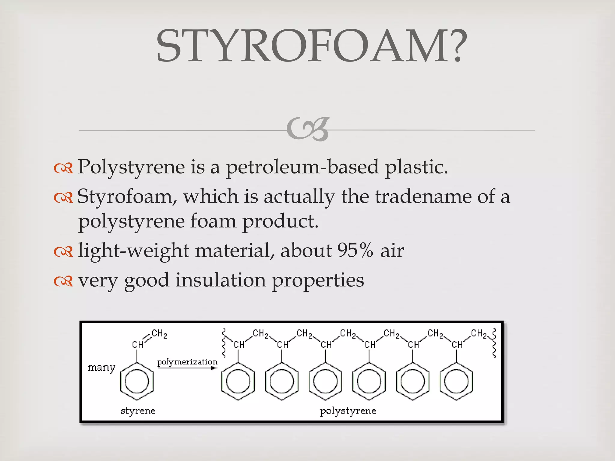 Reaction between Acetone and Styrofoam | PPTX