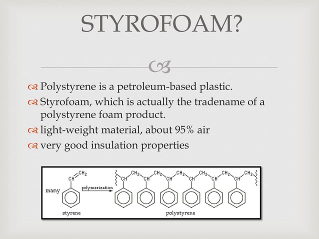 Reaction between Acetone and Styrofoam | PPTX