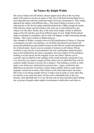 Reaction Essay Examples | PDF