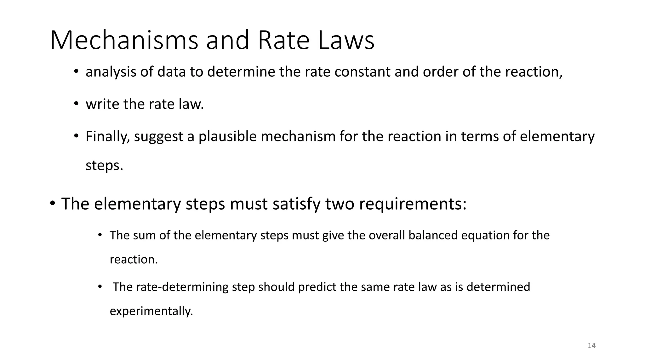 Rate expressions (rate laws) and reaction mechanisms | PDF