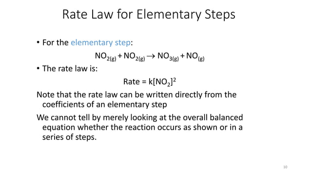 Rate expressions (rate laws) and reaction mechanisms | PDF