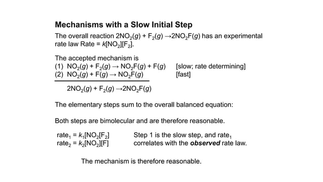 Rate expressions (rate laws) and reaction mechanisms | PDF