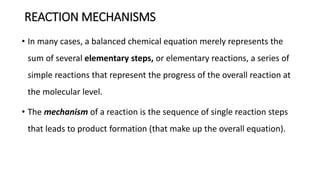 Rate expressions (rate laws) and reaction mechanisms | PDF