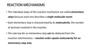 Rate expressions (rate laws) and reaction mechanisms | PDF