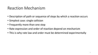 Rate expressions (rate laws) and reaction mechanisms | PDF