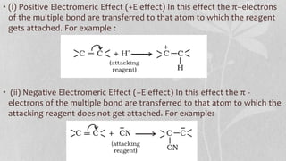 ORGANIC Reaction mechanism ncert class 11 | PPTX