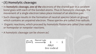 ORGANIC Reaction mechanism ncert class 11 | PPTX