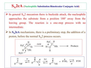Reaction Mechanism of SNi, SN1’, SN2’, SN1cA and SN2cA reaction | PPTX
