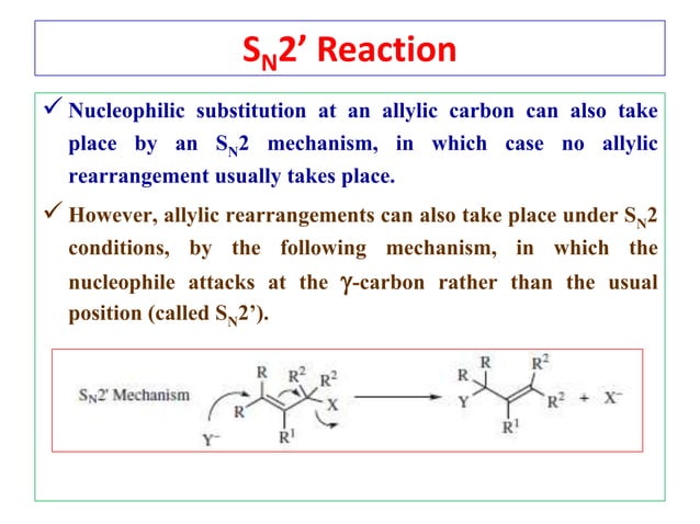 Reaction Mechanism of SNi, SN1’, SN2’, SN1cA and SN2cA reaction | PPTX ...
