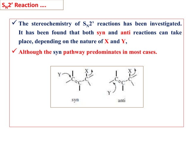 Reaction Mechanism of SNi, SN1’, SN2’, SN1cA and SN2cA reaction | PPTX ...