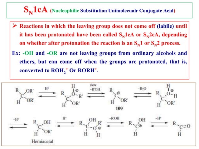 Reaction Mechanism of SNi, SN1’, SN2’, SN1cA and SN2cA reaction | PPTX ...