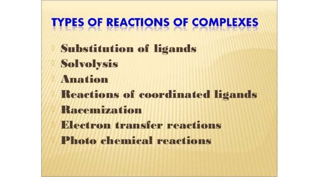 REACTION MECHANISM OF TRANSITION METAL COMPLEXES-I (UNIT-1).pptx ...