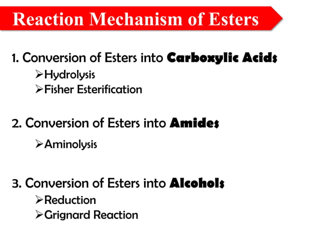 Reaction Mechanisms of Esters | PDF