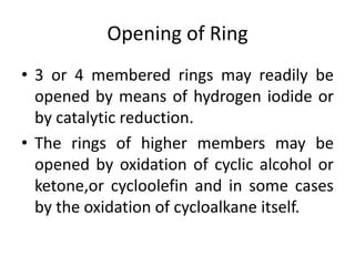 Reaction of cycloalkane | PPTX