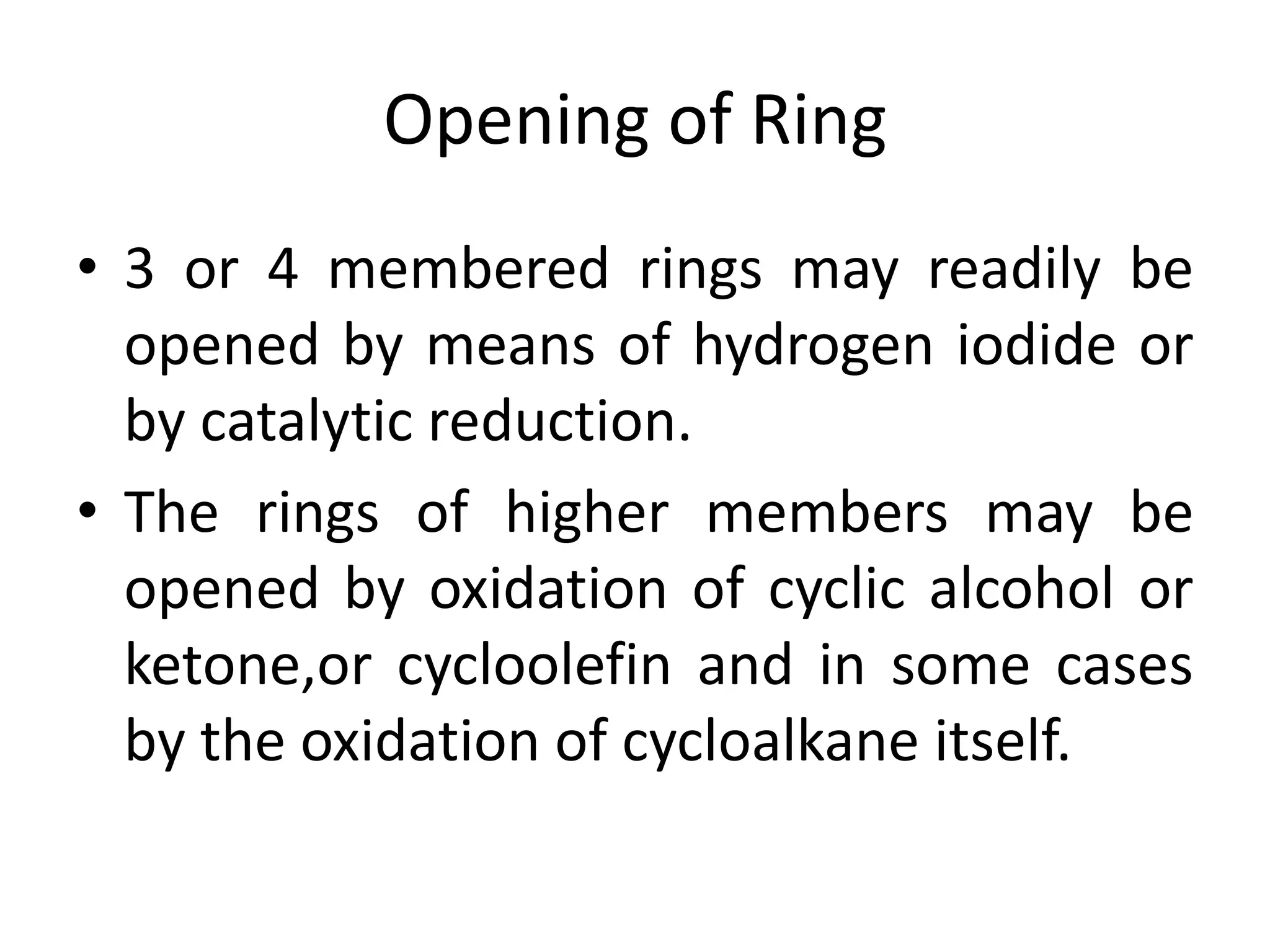 Reaction of cyclopropane | PPTX