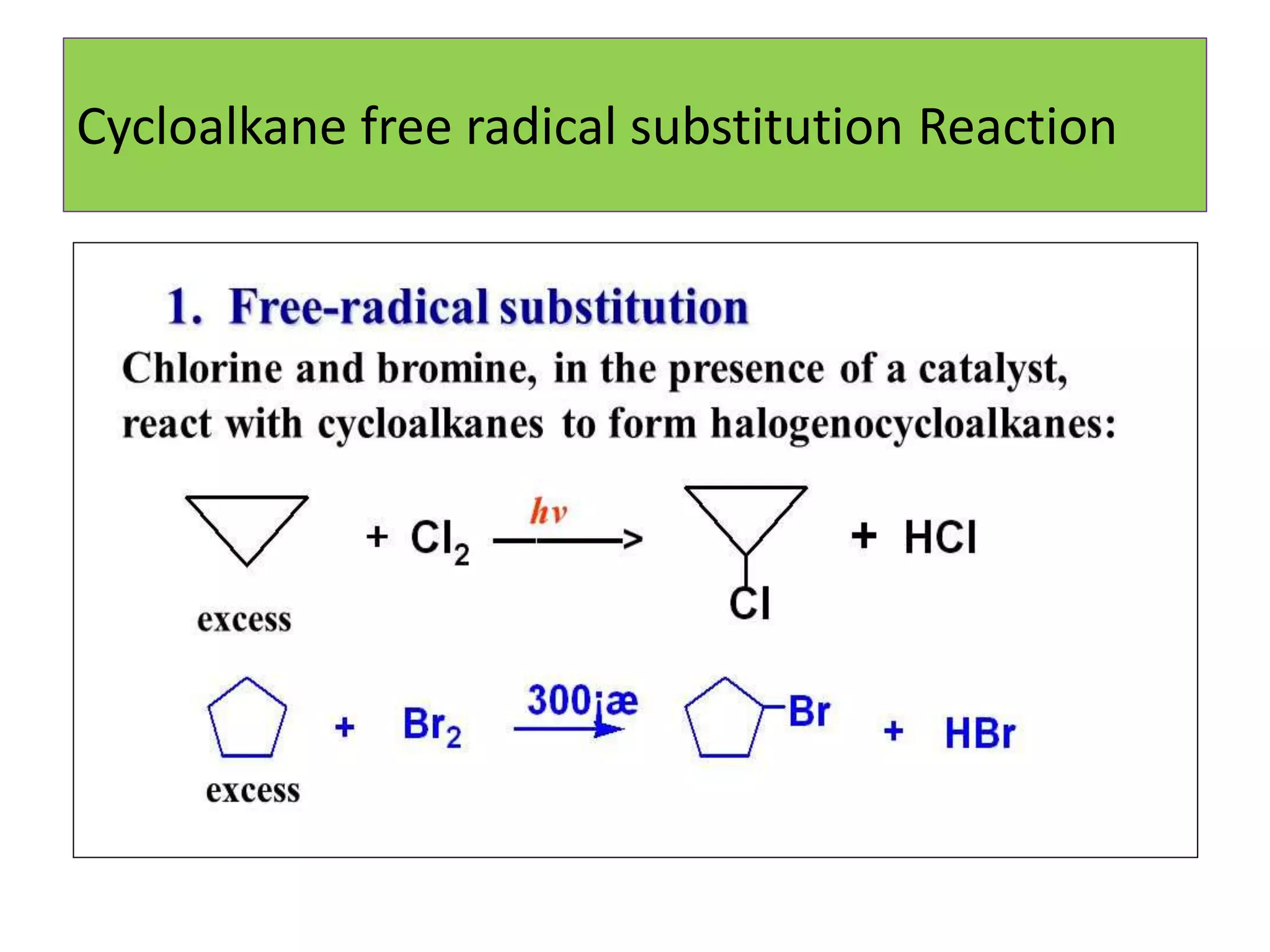 Reaction of cyclopropane | PPTX