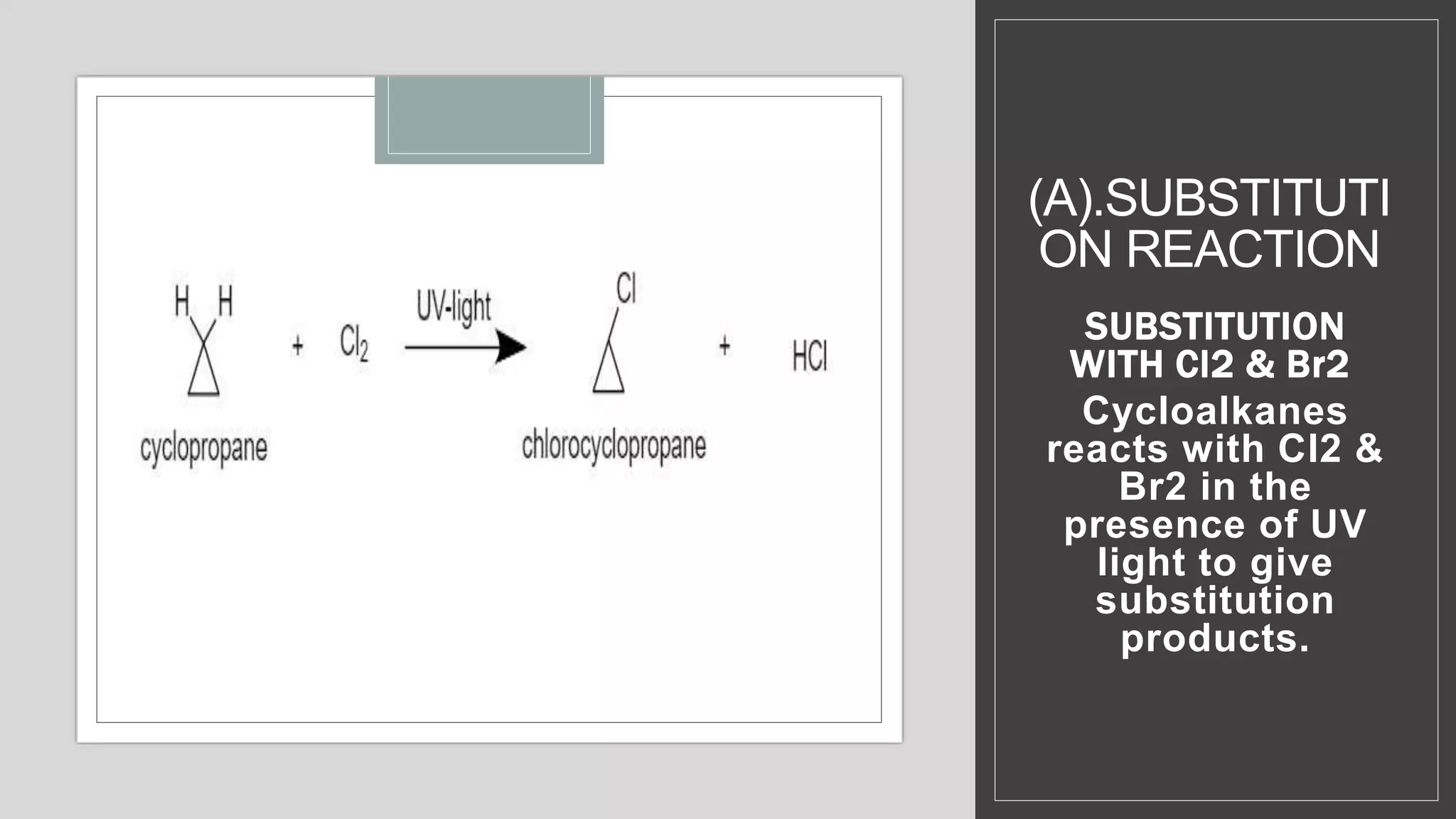 Reaction of cyclopropane and cyclobutane | PPTX