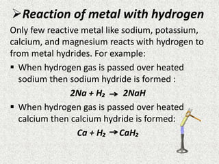 Reaction of metal with oxygen | PPTX