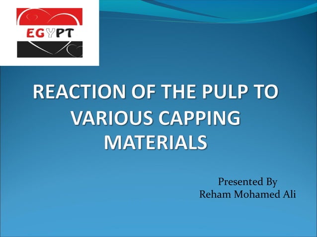 Reaction of the pulp to various capping materials 2003 | PPT | Dental ...