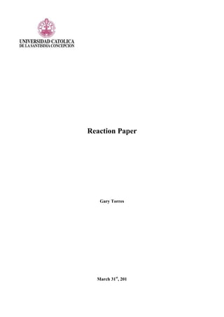 Reaction Paper | DOCX