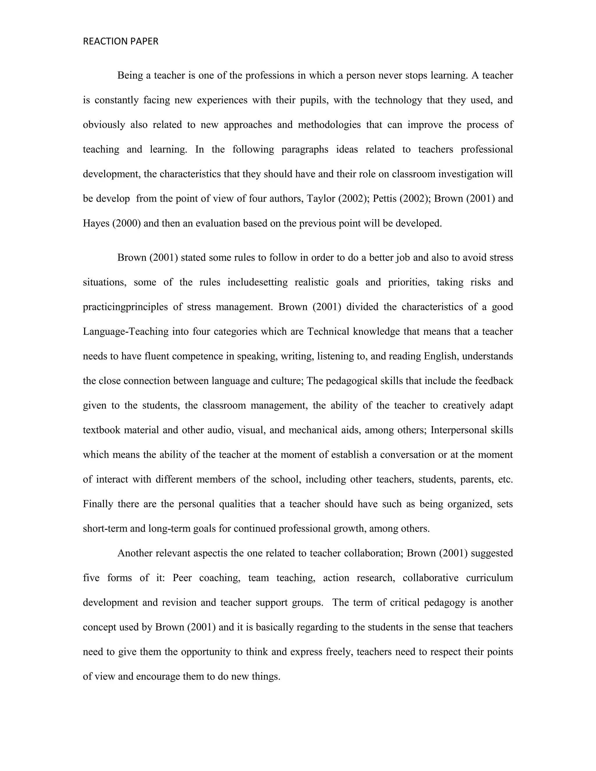 Reaction paper | PDF