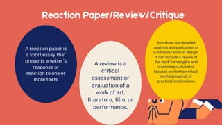 Reaction Paper-Review-Critique Paper.pptx