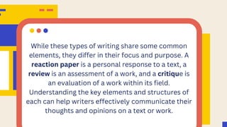 Reaction Paper-Review-Critique Paper.pptx